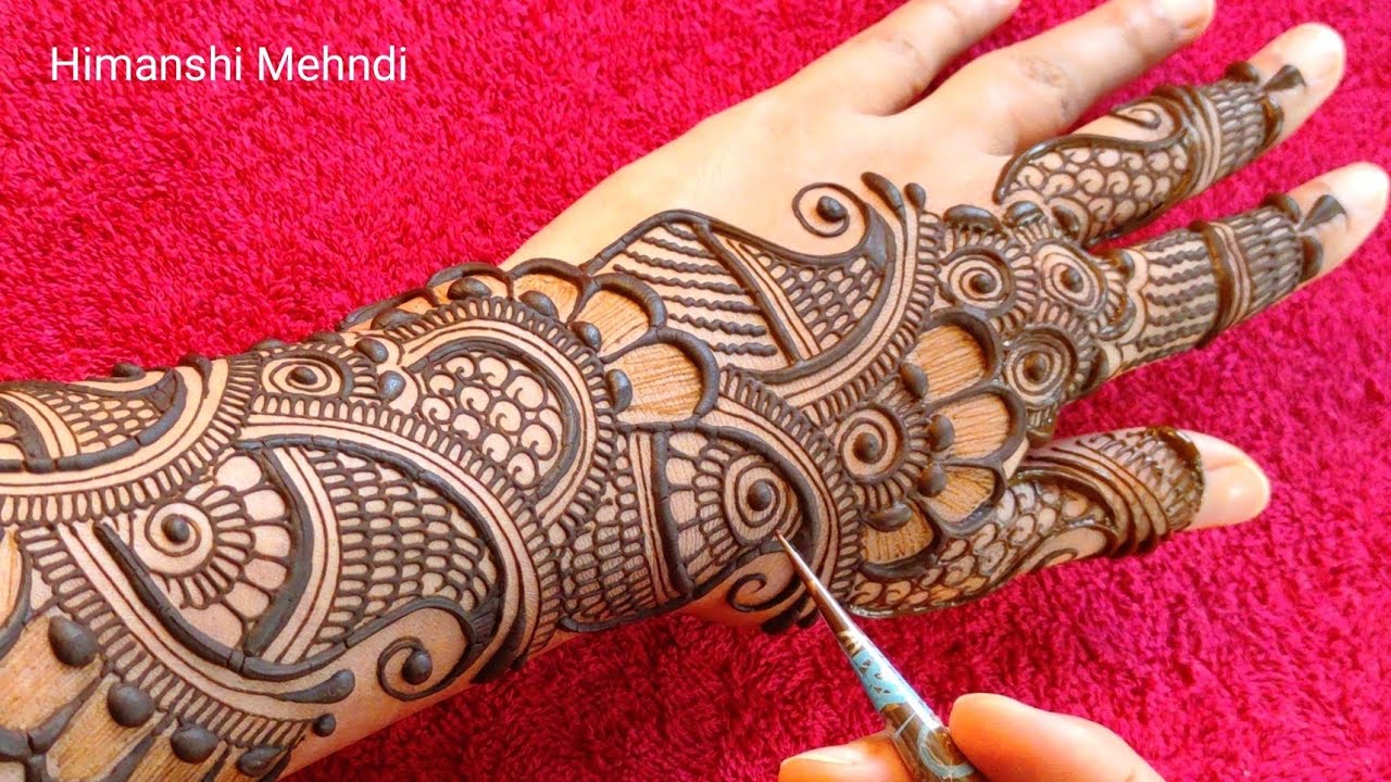 stylish mehndi designs for back side | mehandi ka design | mehndi ...