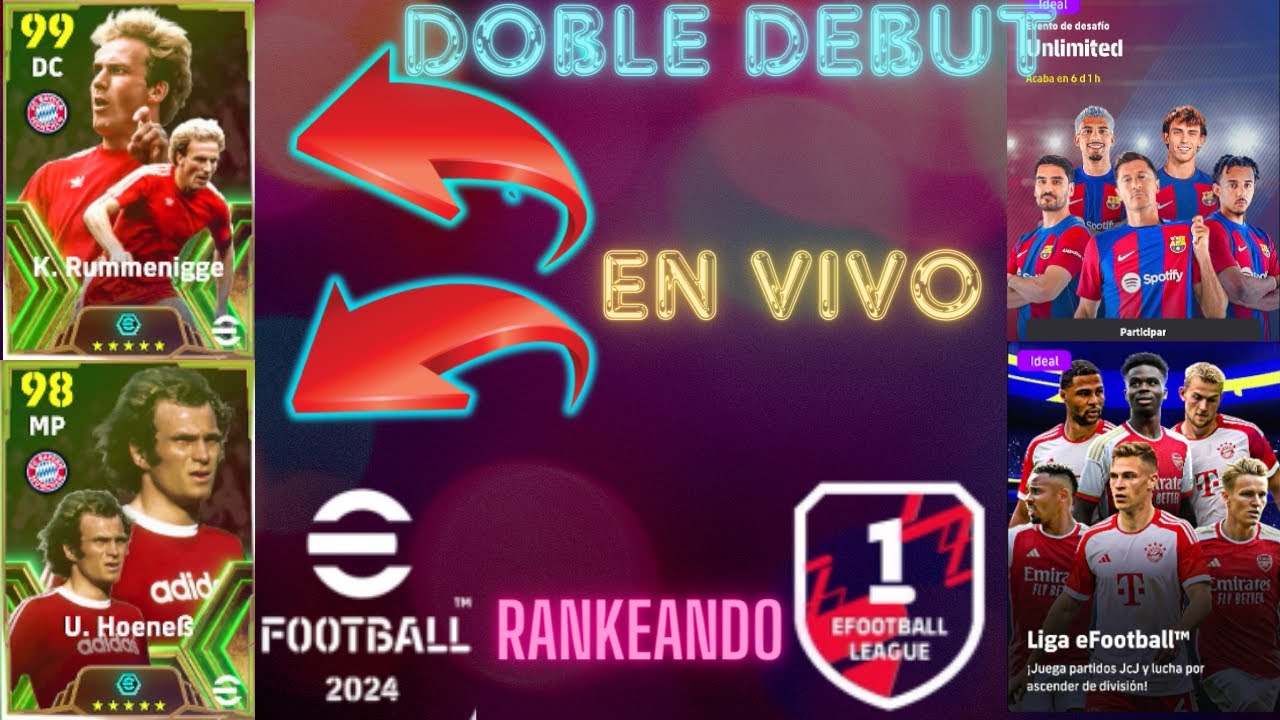 HOY EN VIVO UNLIMITED CON DEBUT DE RUMME #efootball2024 Y RANKEAMOS EN ...