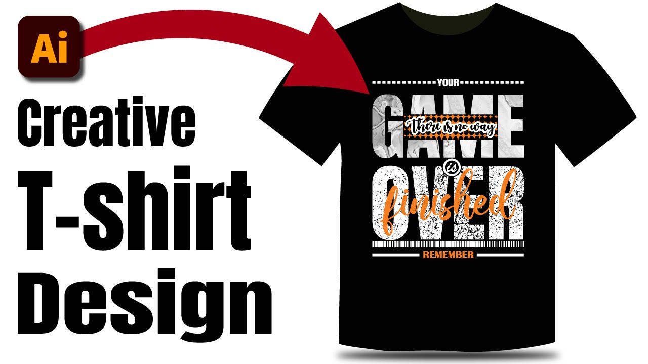 T Shirt Design Tutorial in Adobe Illustrator । How To Make T Shirt In ...