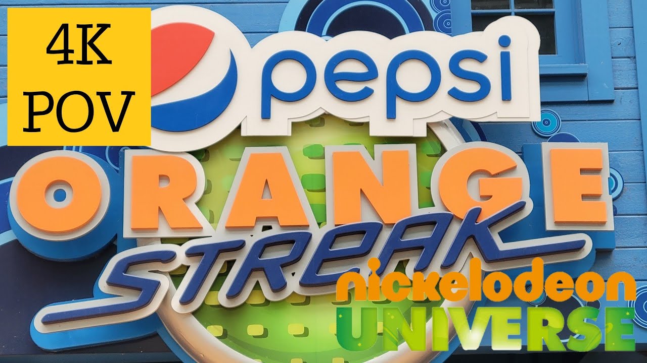 Pepsi Orange Streak On-ride Front Seat (4K POV) Nickelodeon Universe ...