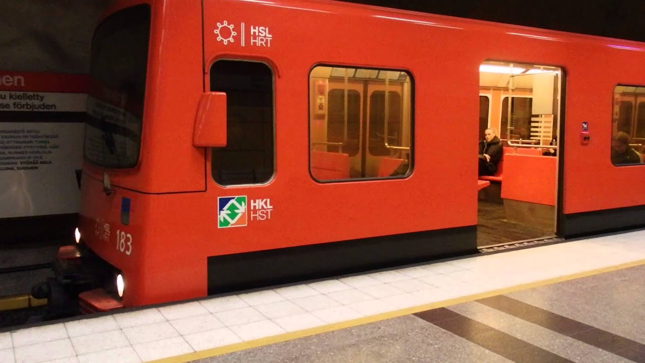 ヘルシンキ地下鉄M100系 ソルナイネン駅発着 Helsinki Metro M100 series EMU - YouTube