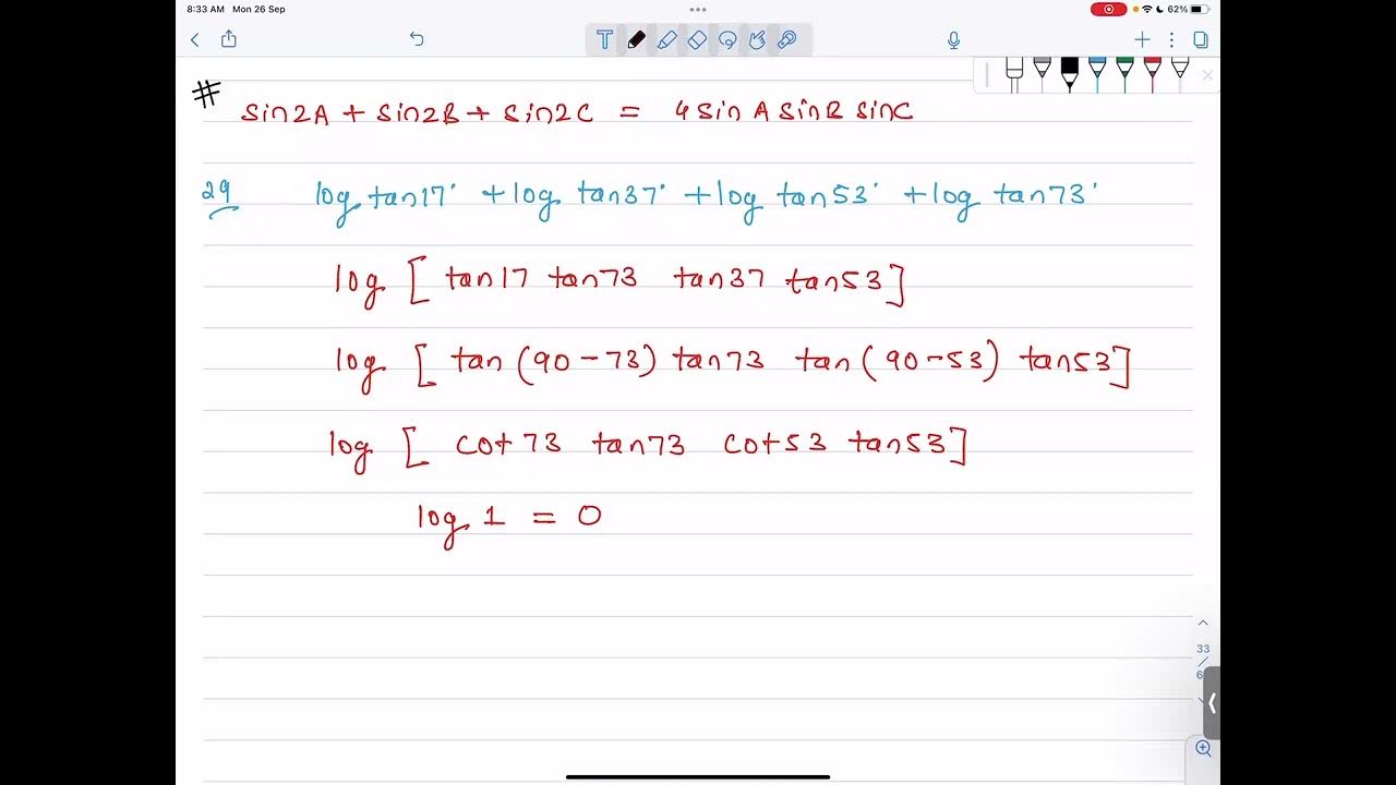 Trigonometry | JEE ADVANCED | INTEGER Type questions | Mathematics ...