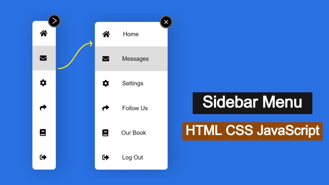Sidebar Menu Html Css Vertical Navigation Bar In Html And Css Youtube 6286