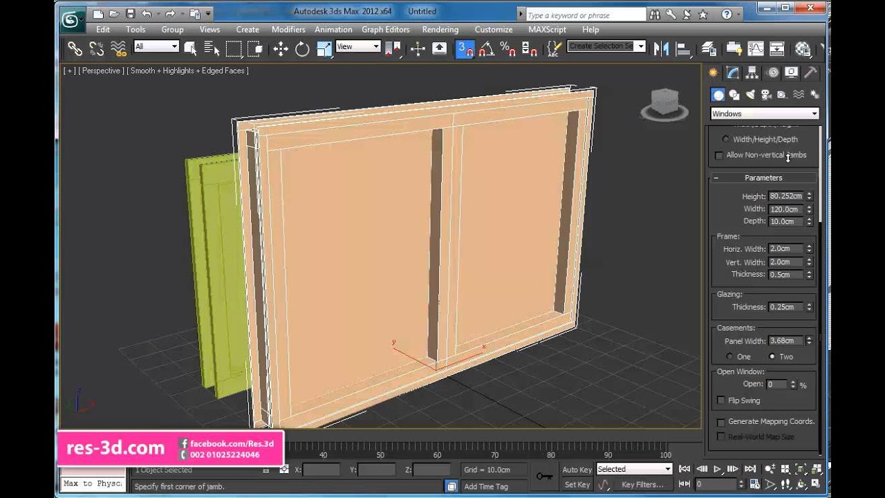 Windows - 3ds max | إنشاء النوافذ فى الثرى دى ماكس - YouTube