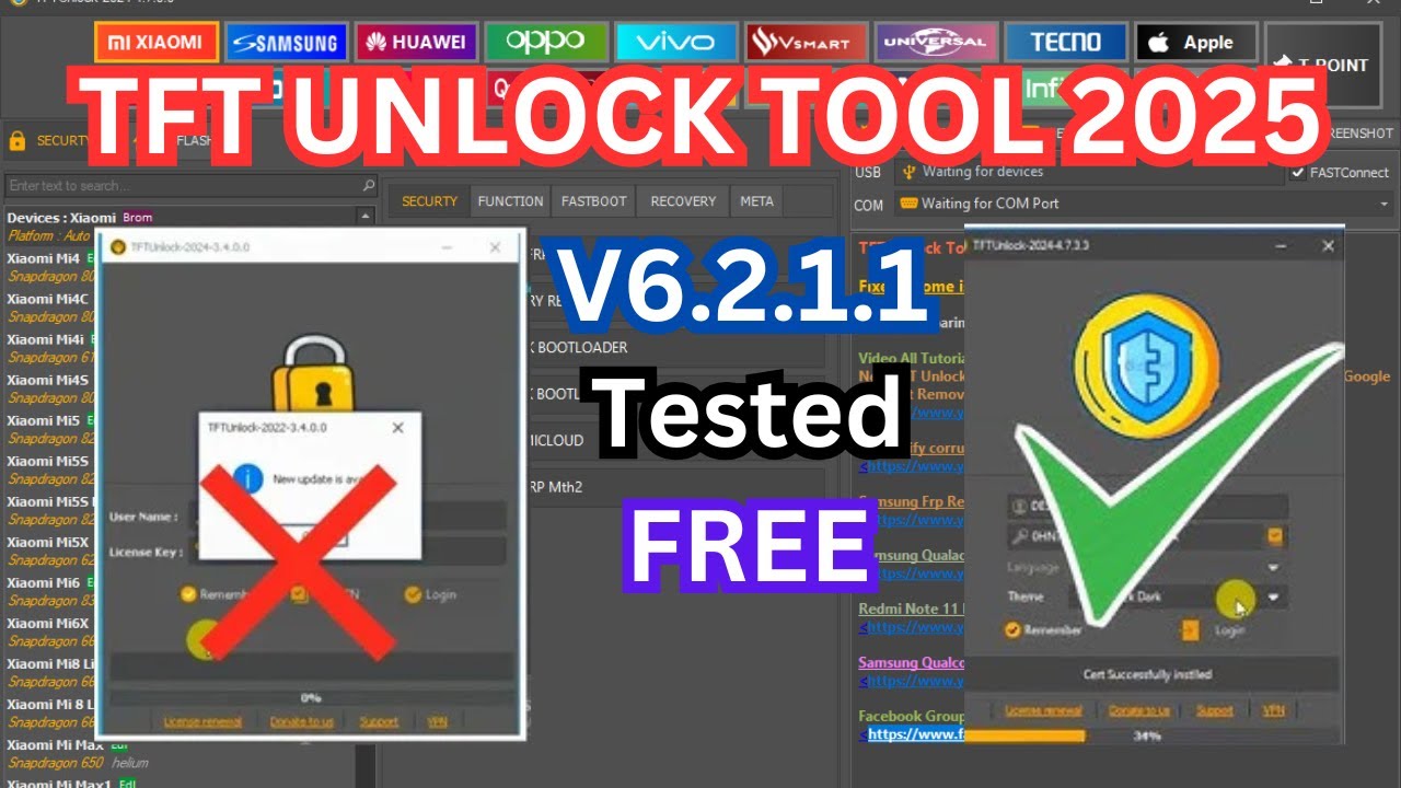 TFT Unlock Tool 6.2.1.1 Fix 2025 | Unlock Tool Free | TFT Unlock Tool No Internet Connection ...
