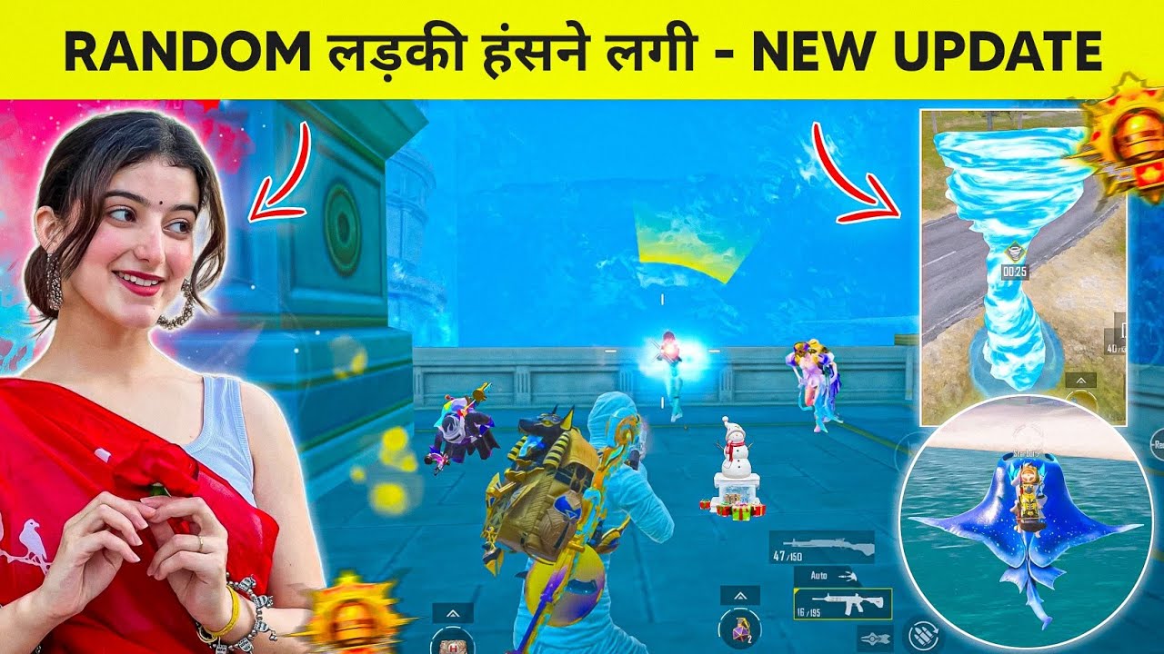 I Made Random Girl Laugh In BGMI NEW UPDATE 3.3 | Random Reaction ...
