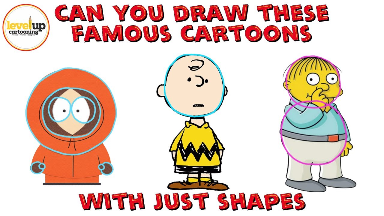 Can You Draw These Famous Cartoons With Just Shapes? - YouTube