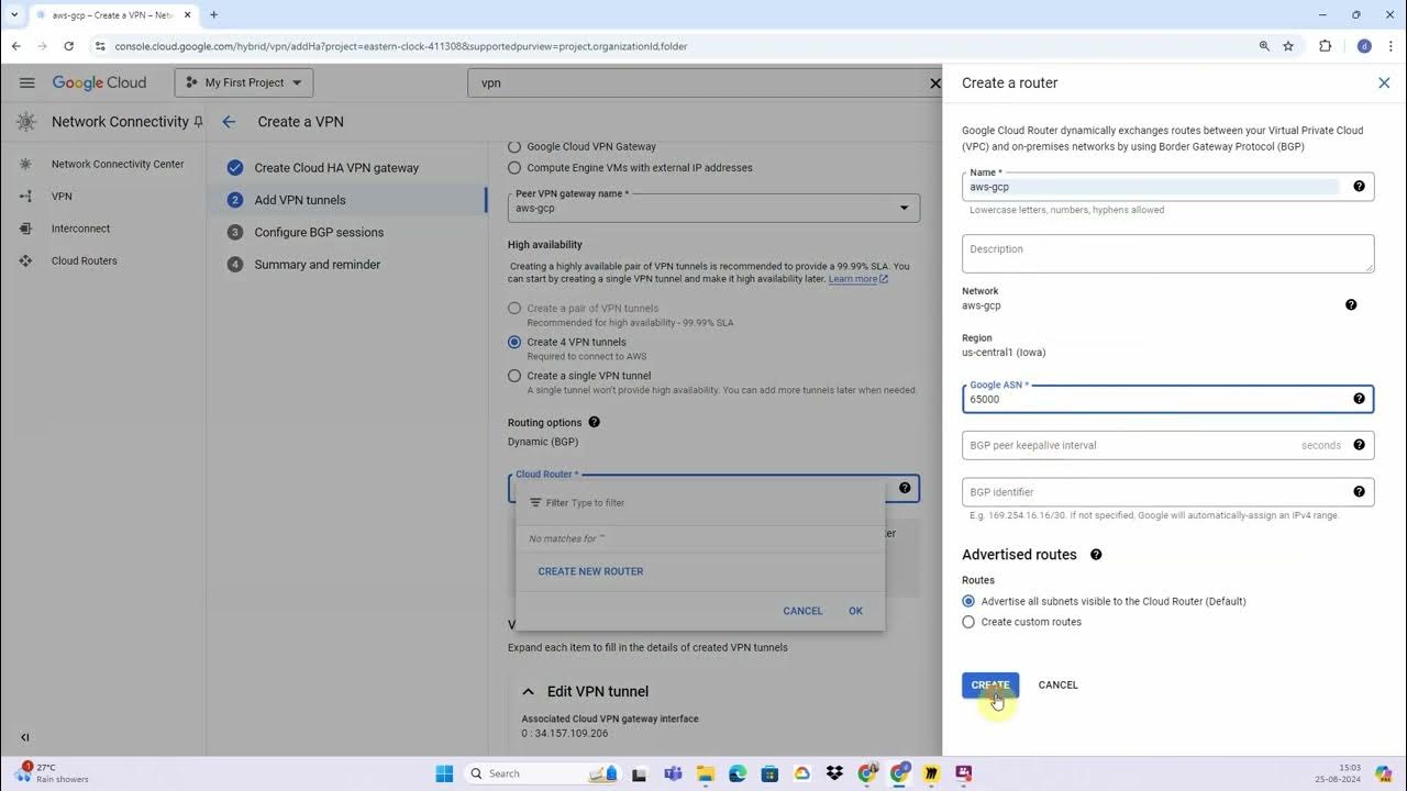 Setting Up a VPN Between AWS Transit Gateway and GCP with Dynamic BGP Routing - Step-by-Step ...