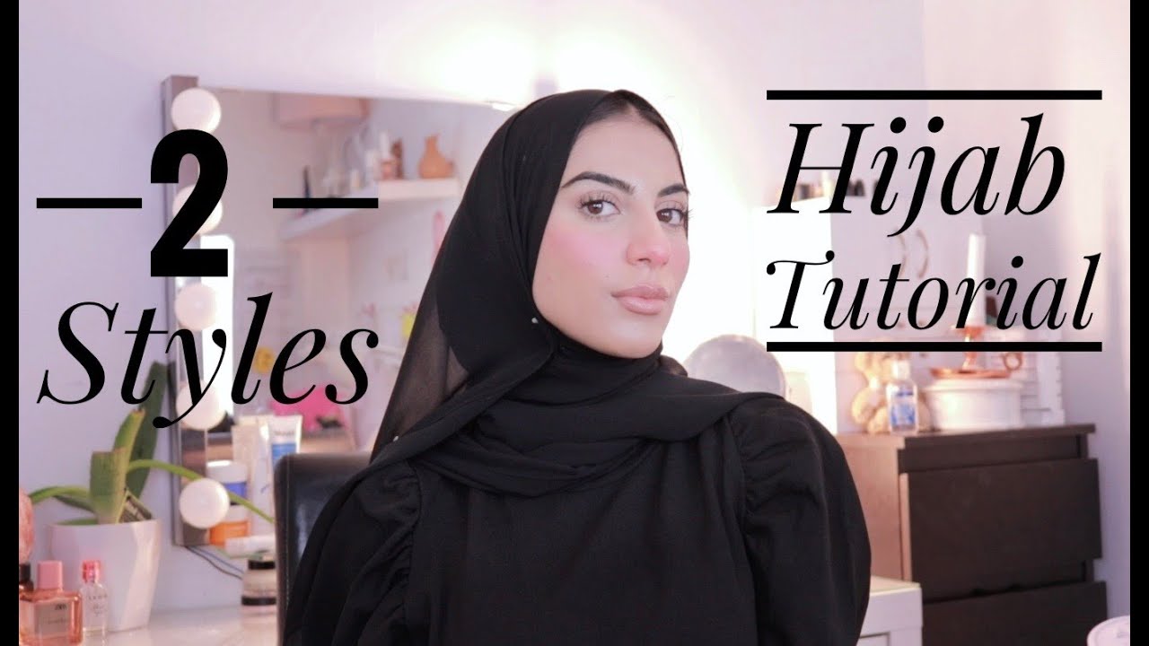 Hijab Tutorial | 2 Styles Using Chiffon Shawl - YouTube
