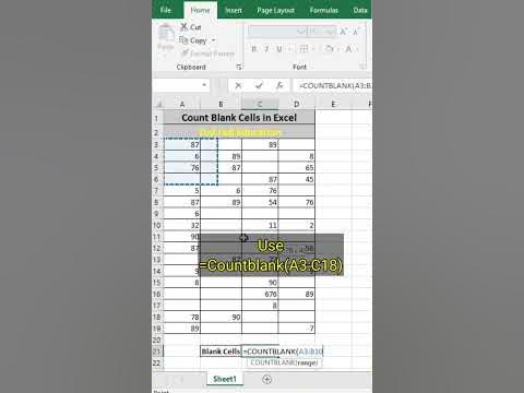 Count Blank Cells in Excel - Tips & Tricks from @todfodeducation - YouTube