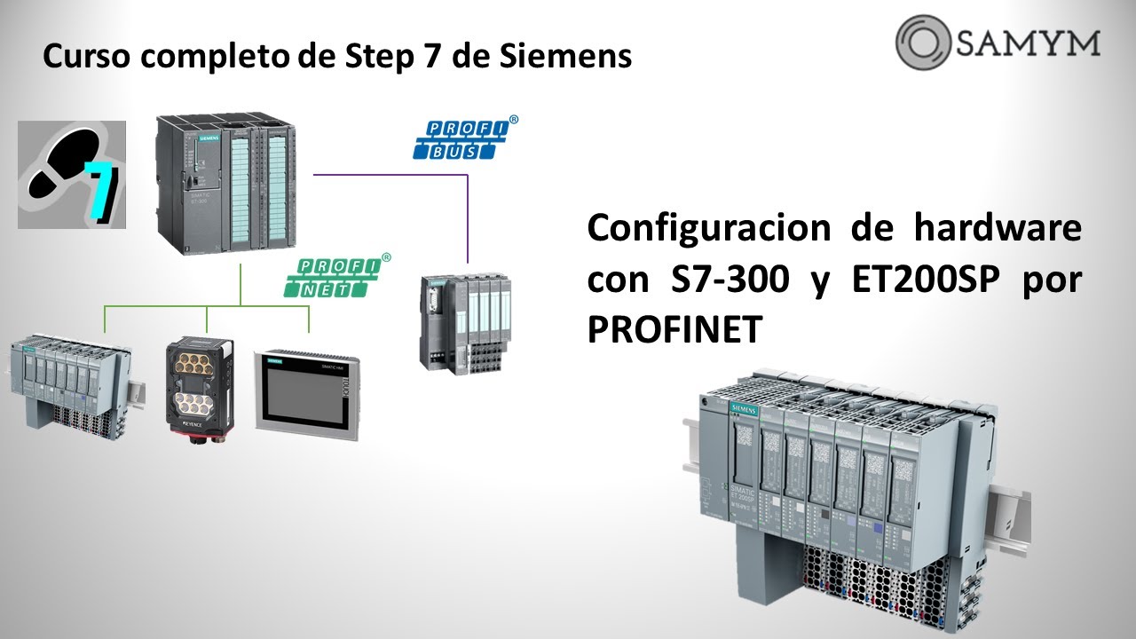 02_Hardware Configuration PLC S7-300 con ET200SP por Profinet - ESPANOL - STEP 7 V5.6 - YouTube