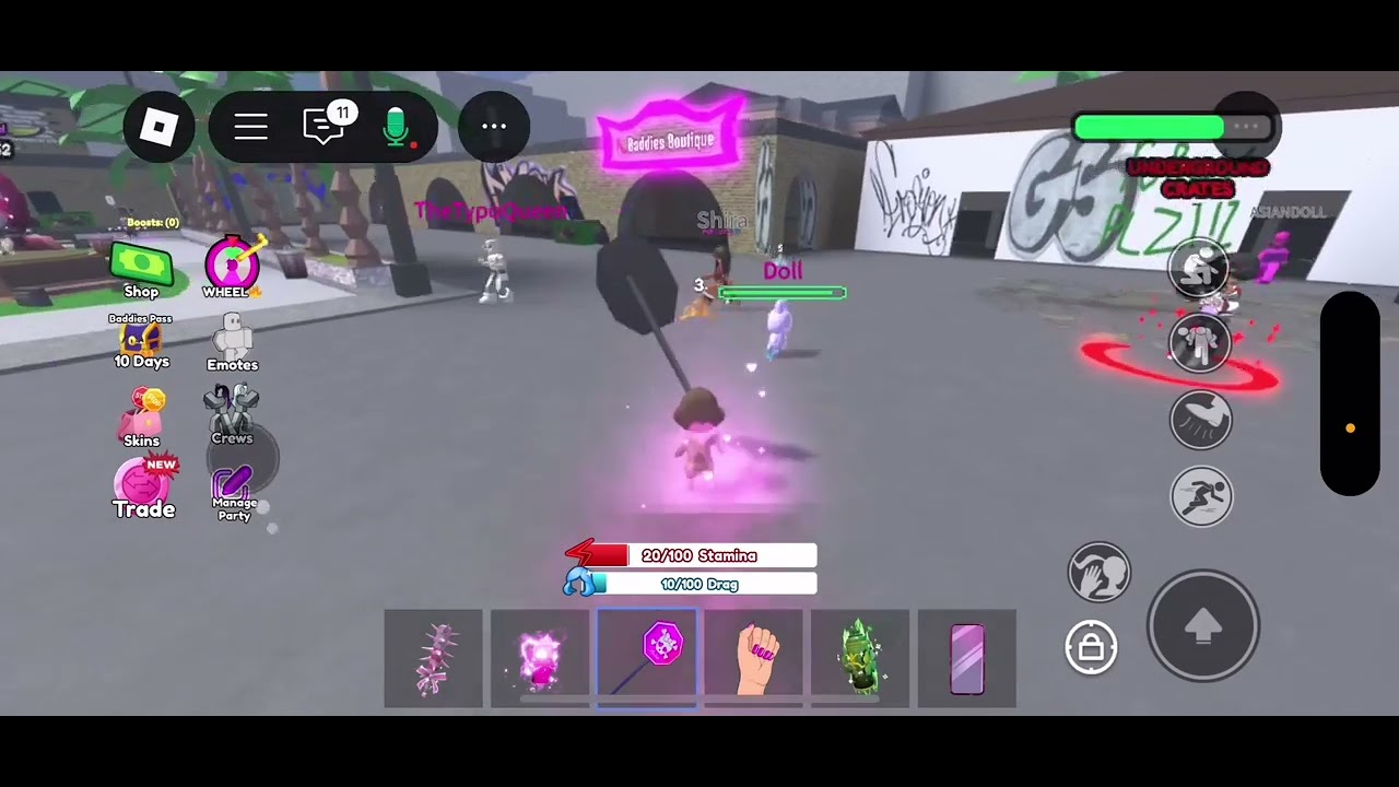Jumping Players in Roblox Baddies😁 - YouTube