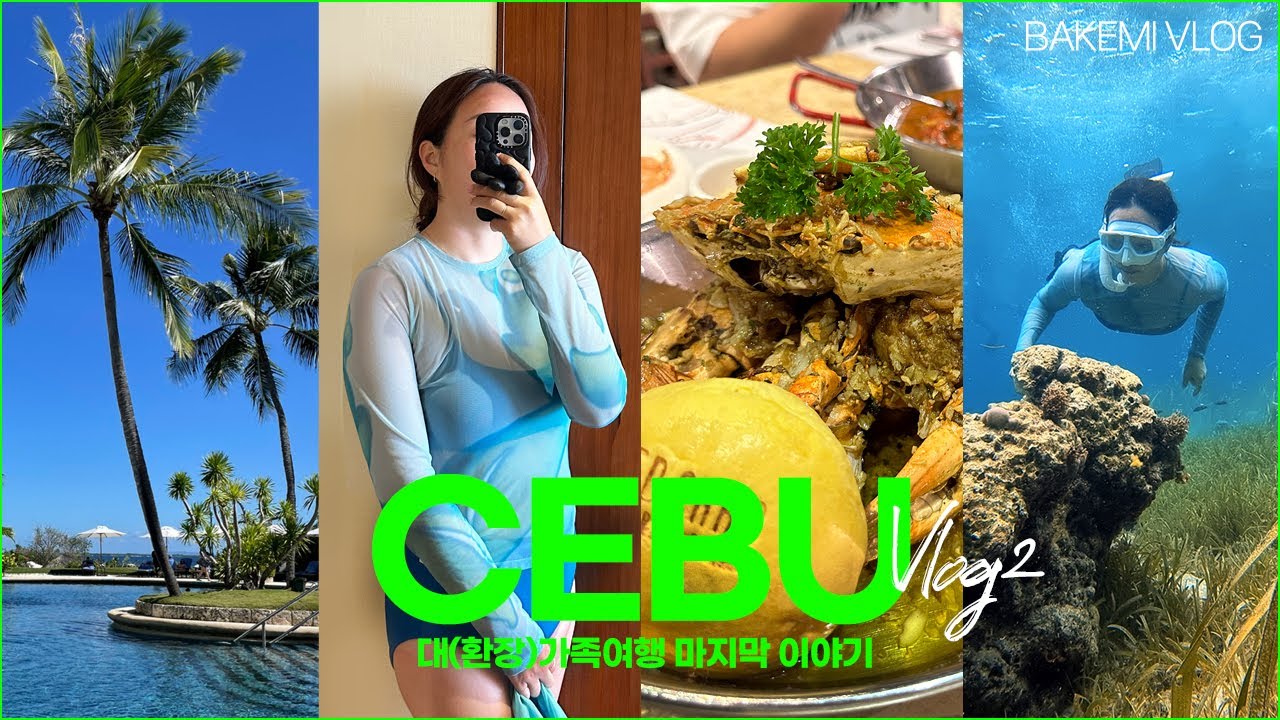 여행vlog 대가족 세부 자유여행 브이로그 2탄 프리다이빙배치기다이빙세부호핑투어샹그릴라리조트세부맛집세부호텔