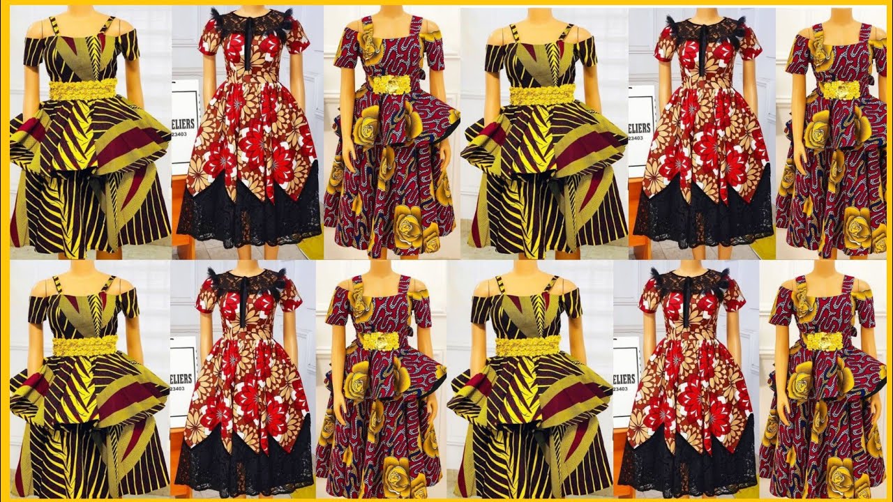 MISHONO MIPYA YA MAGAUNI MAFUPI 2023 || KITENGE SHORT DRESSES STYLES ...