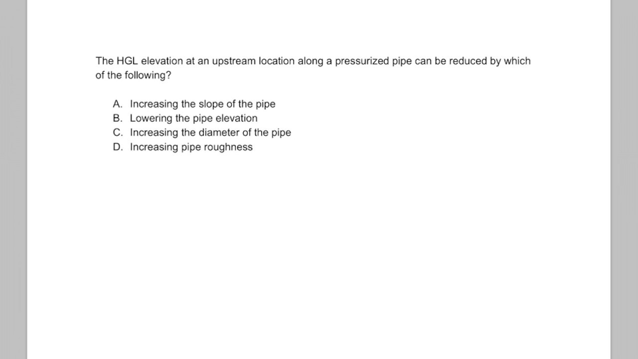 HGL Elevation - YouTube