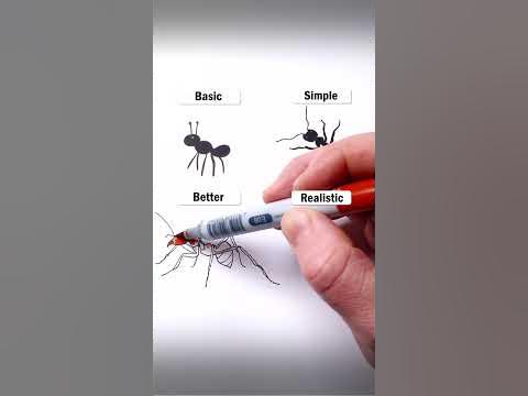 How to Draw - Easy 3D Ant #art #drawing #shorts #ants #howtodraw # ...