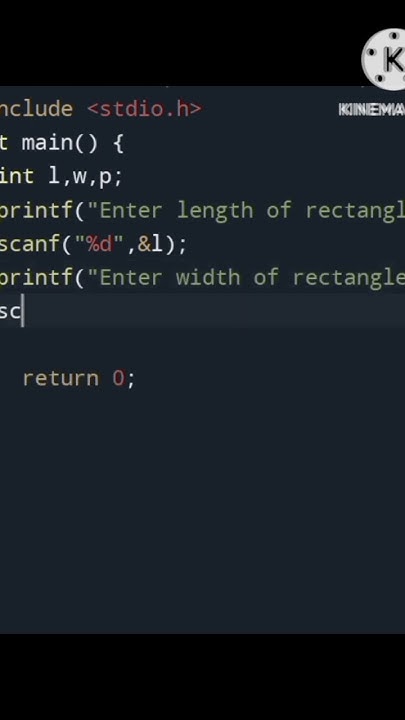 Write a program in c to print perimeter of rectangle - YouTube