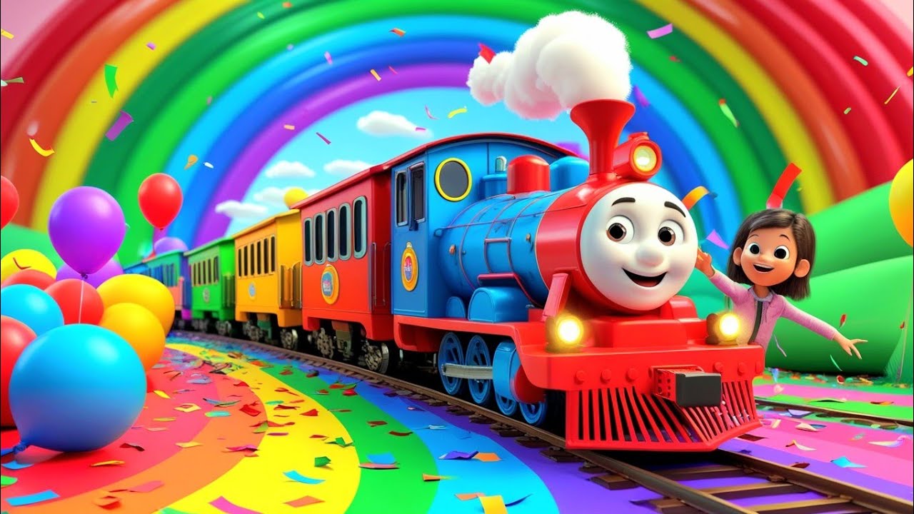 The Color Train | Fun Nursery Rhymes for Babies | Learn Colors with Car ...