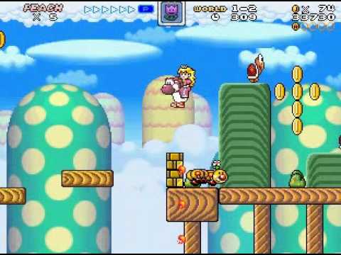 Super Mario Fusion Revival v0-4 World 1-2 "the transitway" played with ...