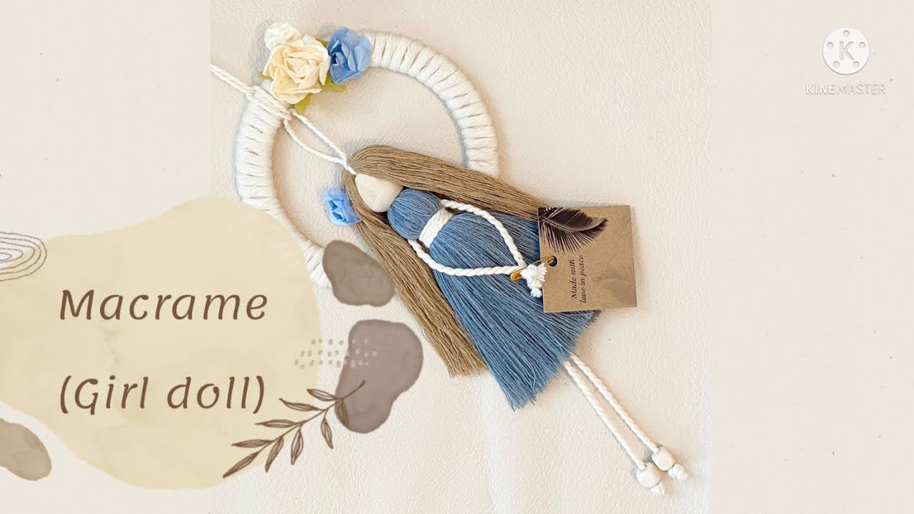 Macrame girl doll. عروسک دختر مکرومه - YouTube