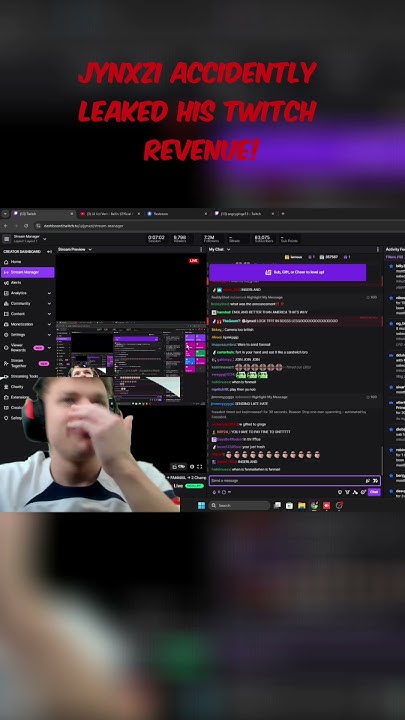 Jynxzi accidently leaked his Twitch revenue on stream Making over $450,000 this month #jynxzi ...