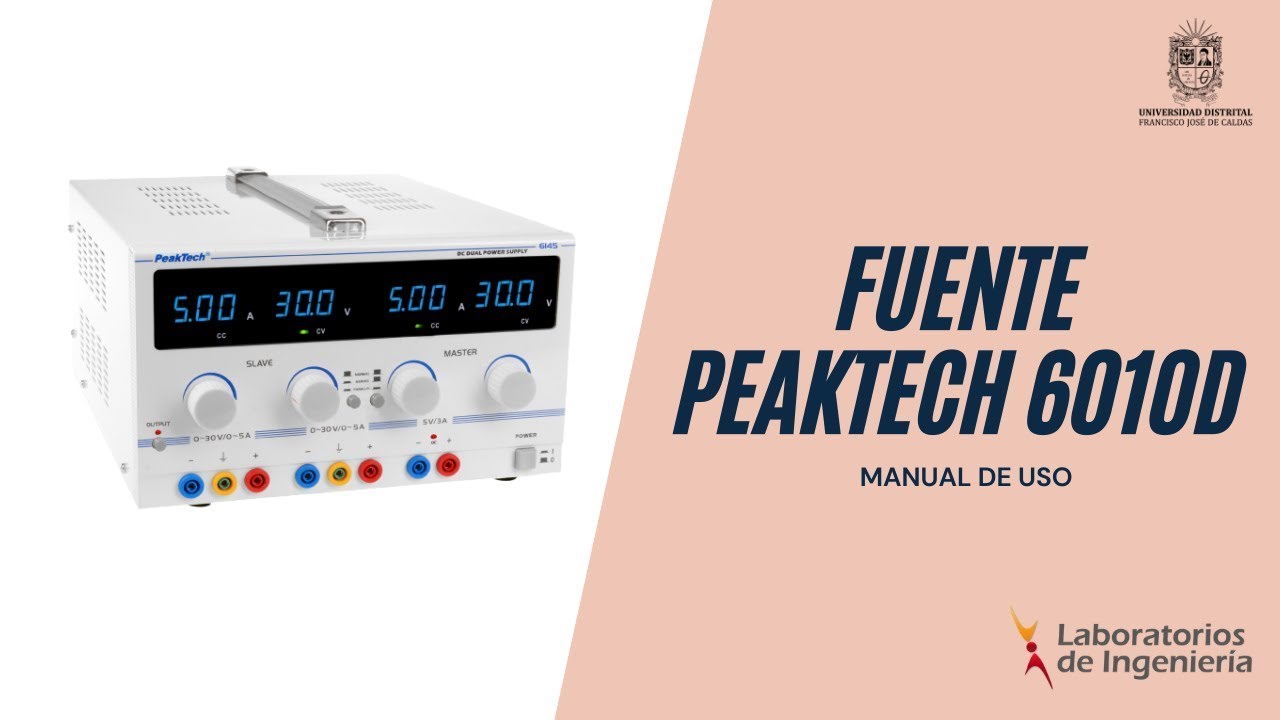 Fuente PeakTech 6010D Manual de uso - YouTube