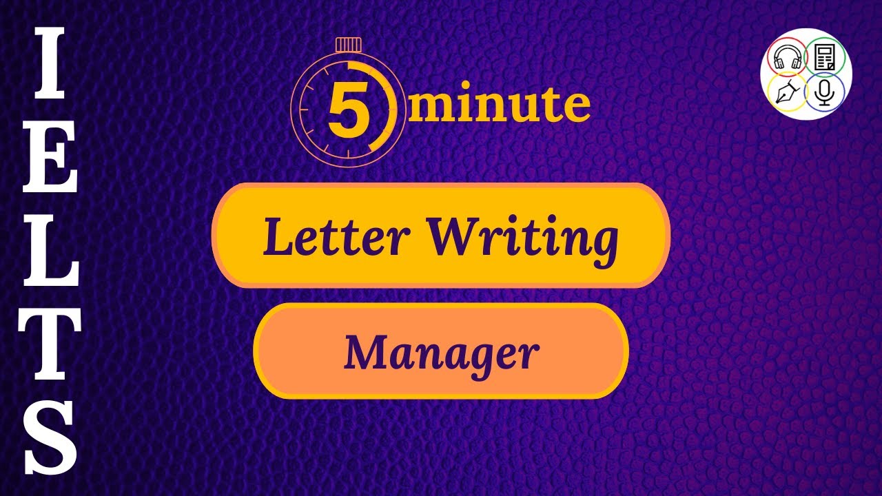 Quick IELTS Band 9 Letter Writing - Company's Manager - YouTube