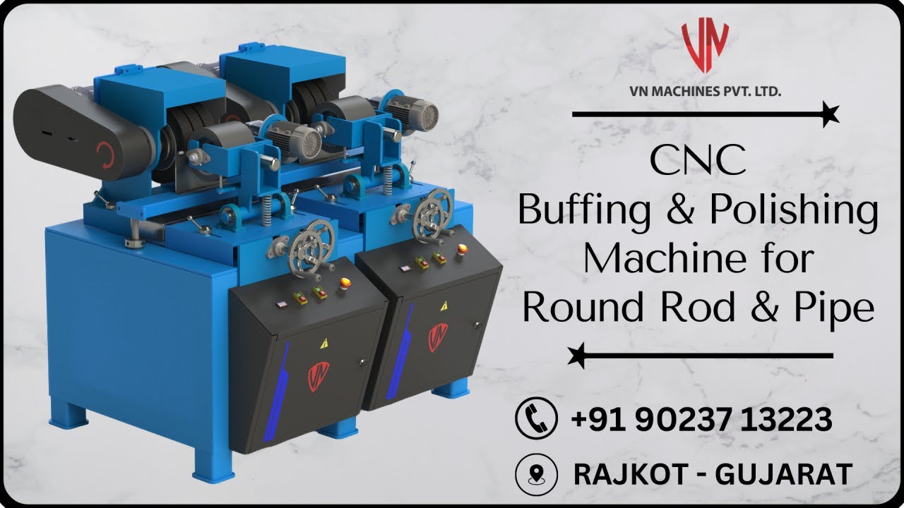 CNC Round Pipe/Rod Buffing & Polishing Machine #+91 90237 13223#VN ...