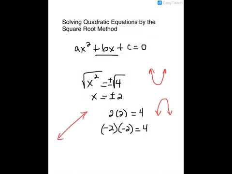 Math 099 - 16.1 Solving Quadratic Equations Using the Square Root ...