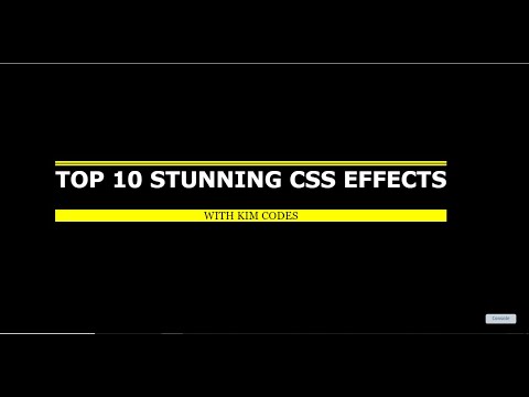 AMAZING TOP 10 CSS ANIMATIONS EFFECTS FOR BEGINNERS - YouTube