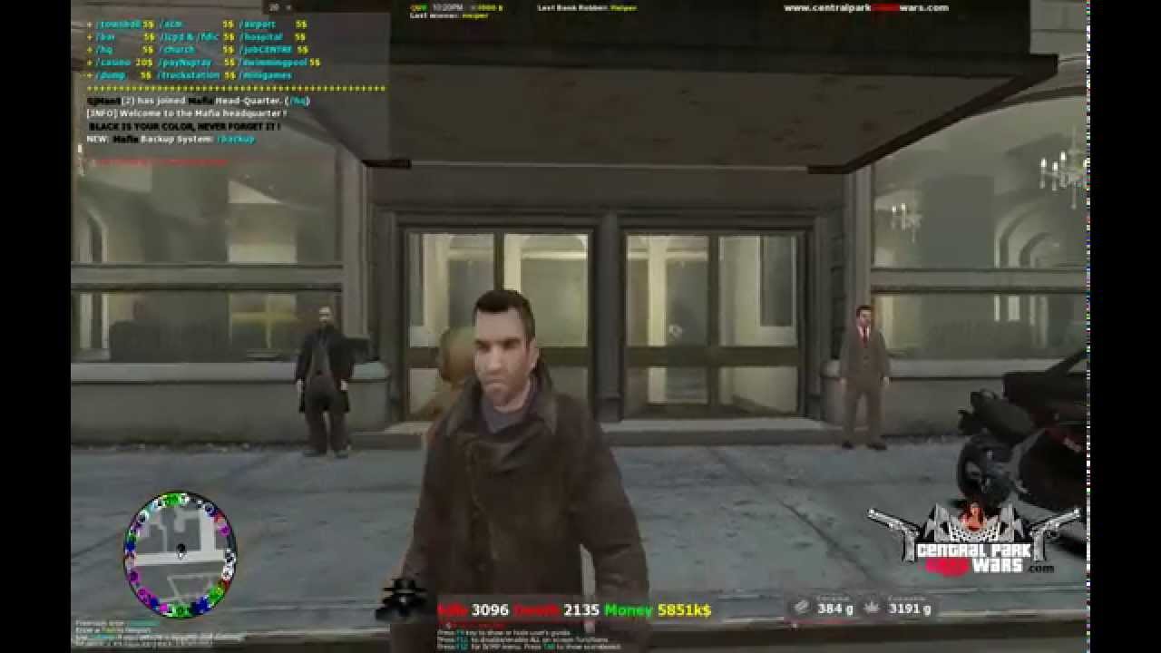 GTA IV:MP - Central Park GANG Wars - [GANGS] Mafia team - YouTube
