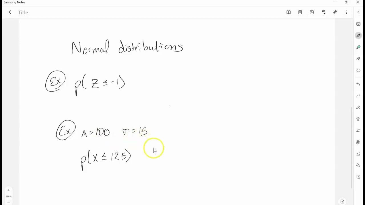Minitab Normal Distribution Probabilities - YouTube
