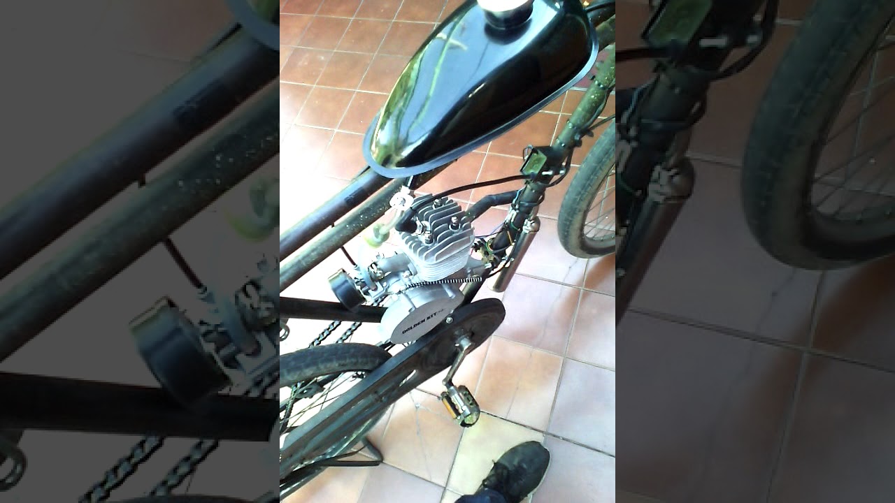 Kit Motor Bicimoto 80cc instalado en Inglesa - YouTube