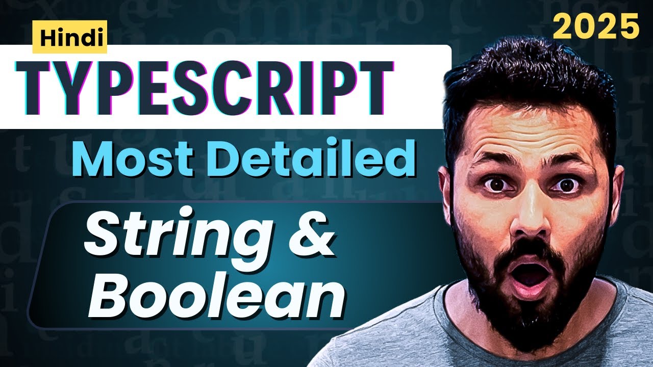 Typescript Hindi Tutorial 5 String And Boolean Data Types Youtube
