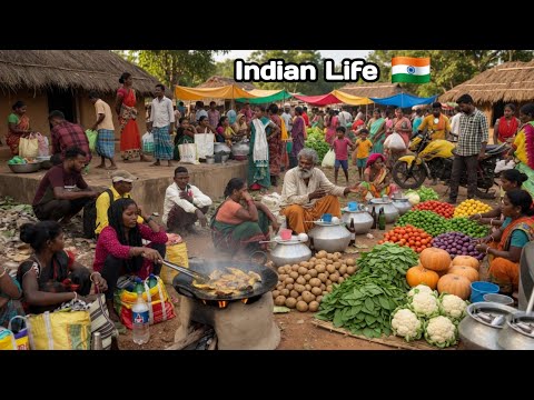 Hard Indian Market Street Village Lifestyle | Real Rural India Daily Life & Local Bazaar