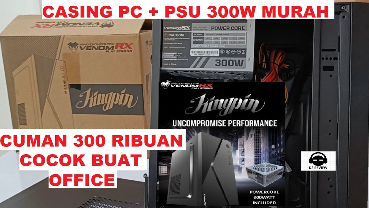 UNBOXING CASE PC MURAH MERIAH VENOMRX Kingpin Casing PC M ATX Plus PSU ...