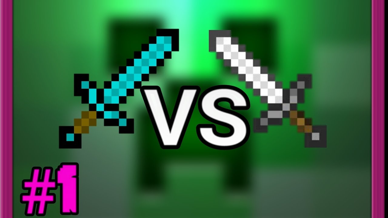 DIAMOND SWORD VS IRON SWORD | MCPE | Skywars Series #1 - YouTube