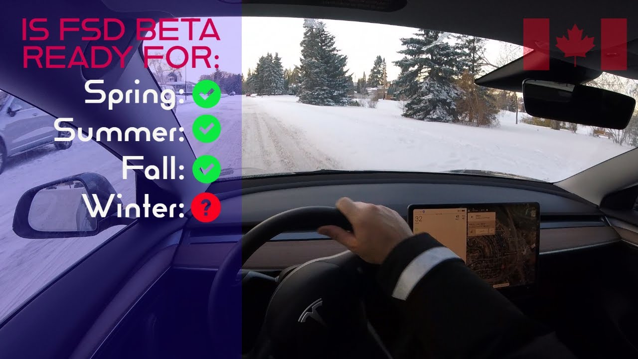 Is Tesla's FSD Beta ready for Canadian Winters?? - YouTube