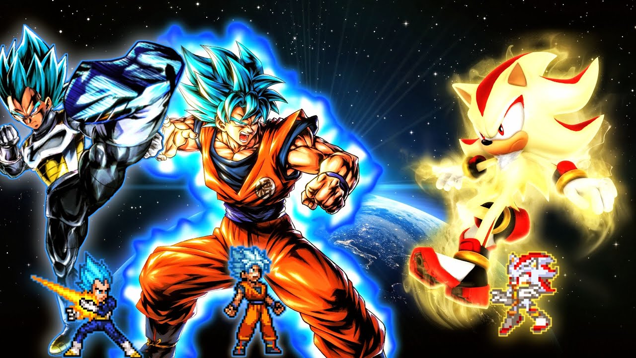 Goku & Vegeta Fusion( Vegito) OP(New) VS Shadow V2 OP(All Form) in Jump ...