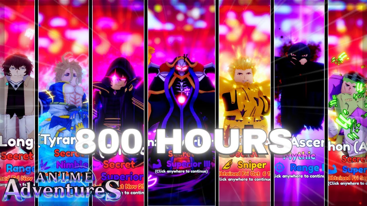 I Spent Over 800 HOURS In Anime Adventures and It was AMAZING! | FULL ...