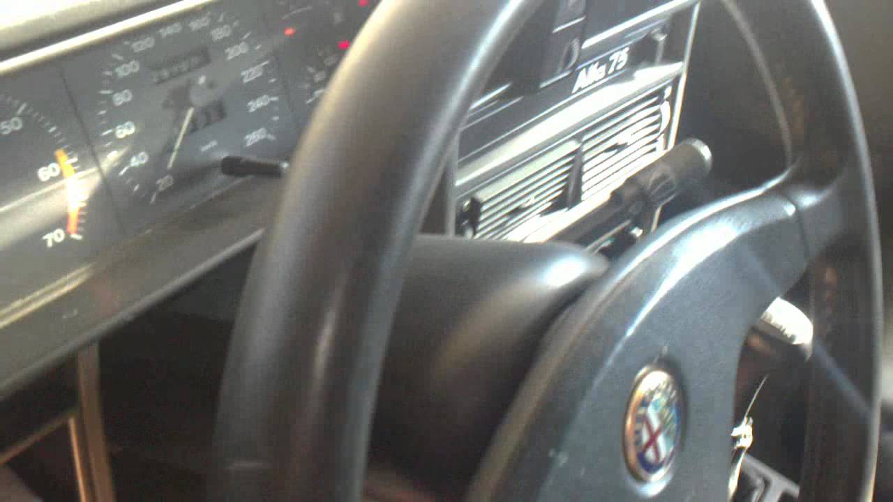 Alfa Romeo 75 Turbo Interior and Sound - YouTube