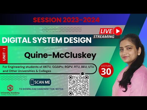 DSD30: Quine-McCluskey | Quine Mc-Cluskey or Tabular Method of Simplification of Boolean ...