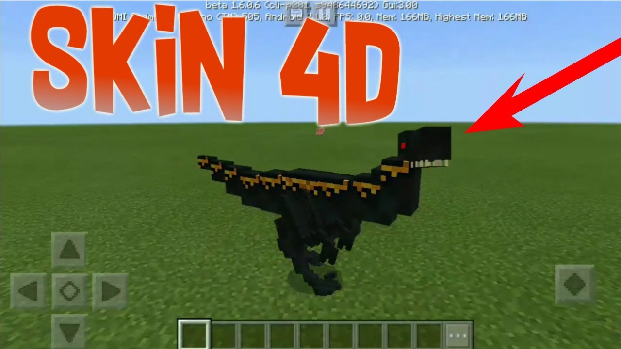 SKIN 4D DE DINOSAURIO INDORAPTOR PARA MINECRAFT PE - YouTube