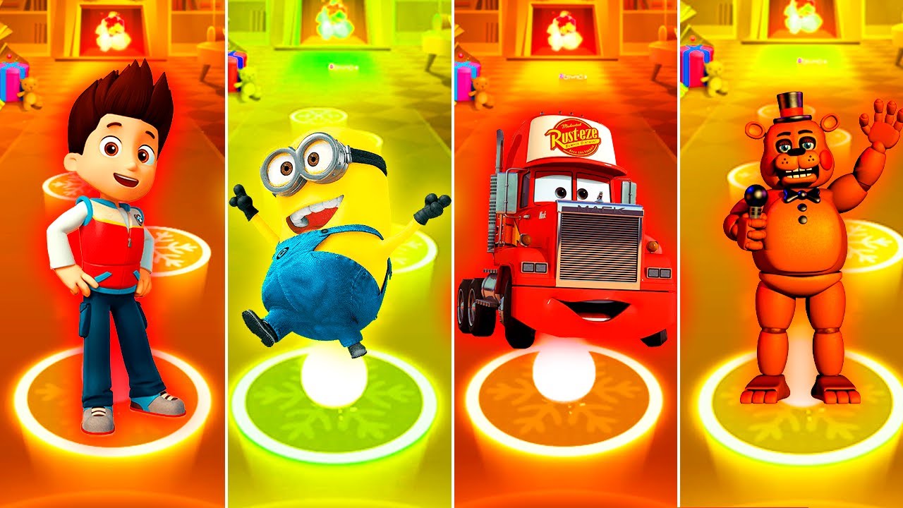 Paw Patrol Ryder - Minions - Mack - Freddy Bear | Tiles Hop: EDM Rush ...