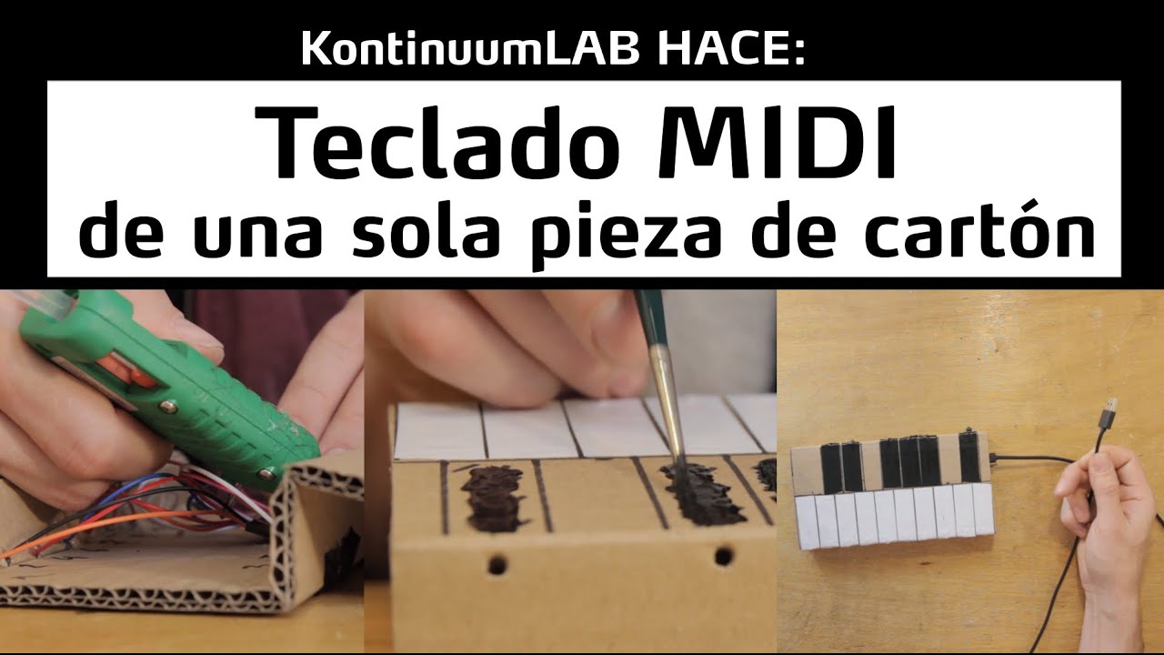 KontinuumLAB HACE: Teclado MIDI de una sola pieza de cartón. - YouTube
