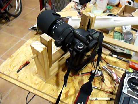 DIY Rotula casera en madera para canon eos 20d pan&tilt - YouTube