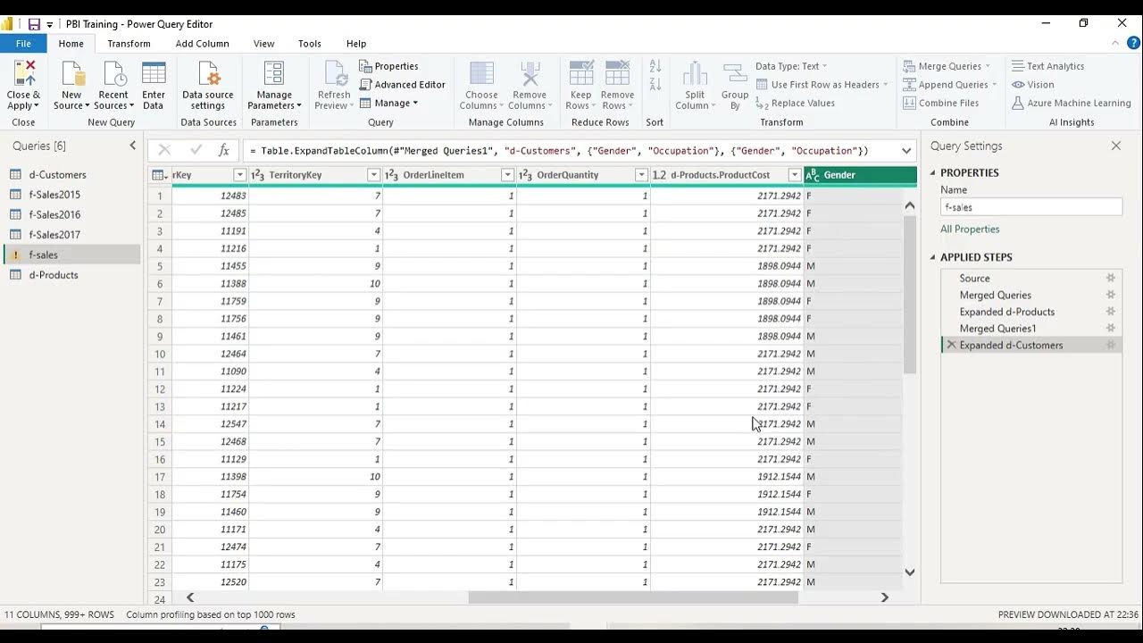 transform table tools grouping transpose reverse rows count rows use as header - YouTube