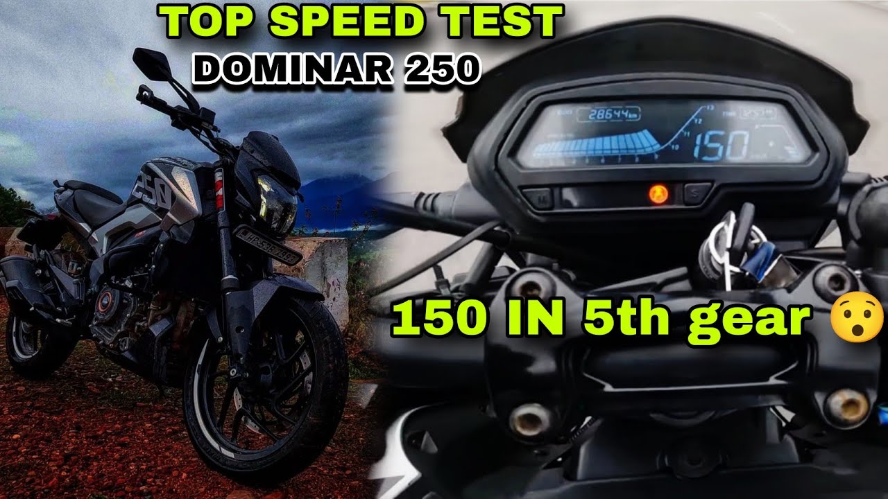 Top speed test of DOMINAR 250 | 150 in 5th gear 😯 | Crazy performance 🔥 ...