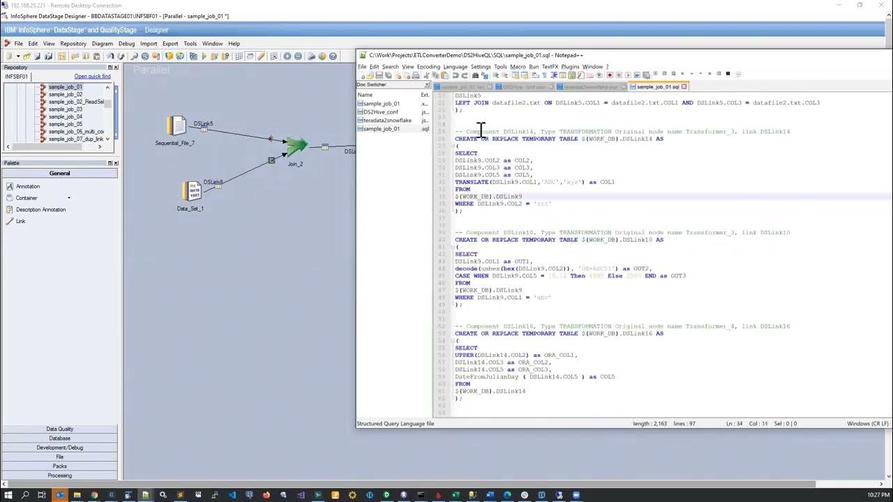 IBM DataStage to SQL - YouTube