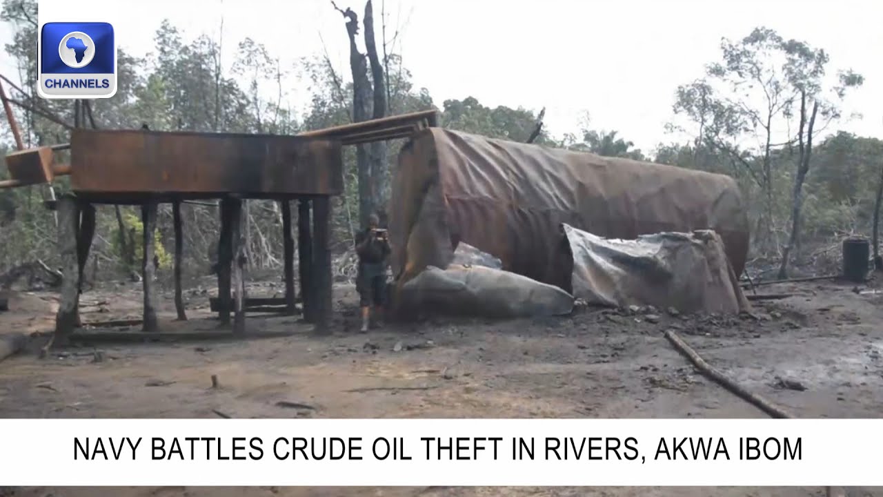 Navy Discovers Illegal Crude Oil Refinery In Rivers State - YouTube